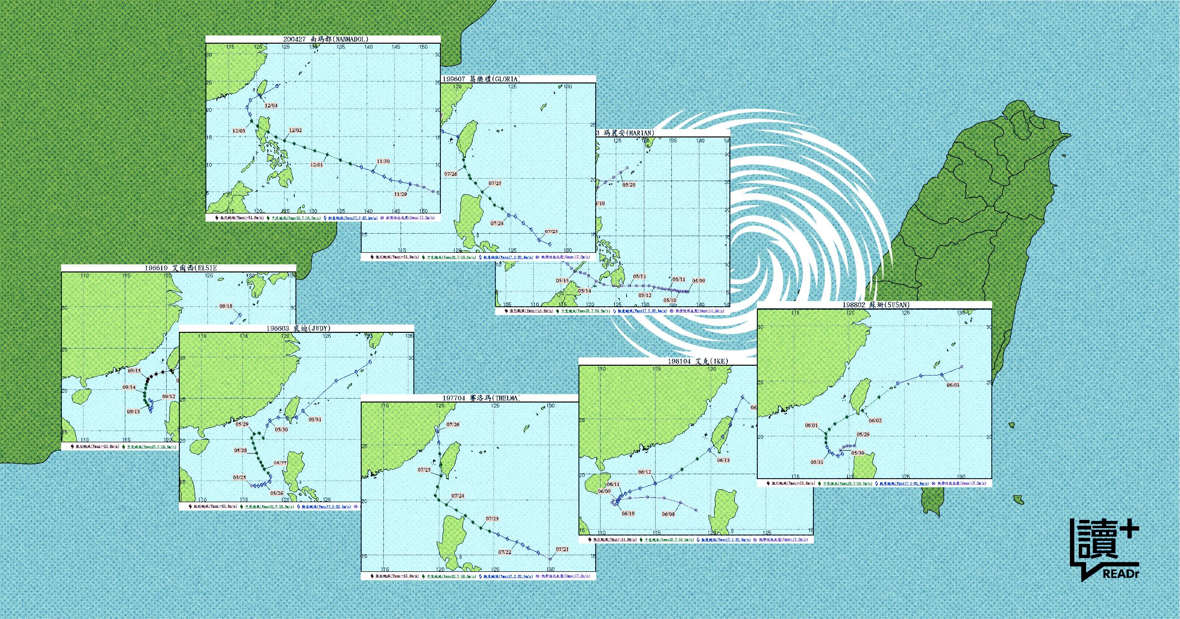 颱風「山陀兒」侵臺！過去還有什麼颱風走一樣路線？ - READr 讀+